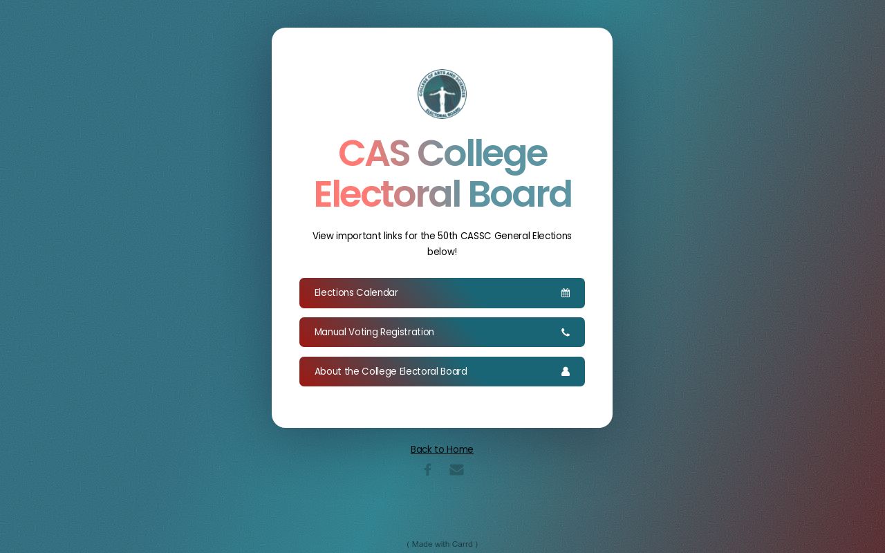 CAS College Electoral Board
